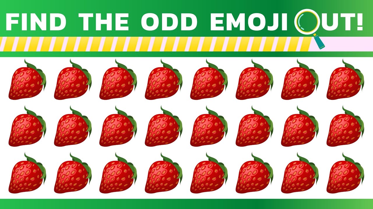How Good Are Your Eyes Find The Odd Emoji Out 011 Youtube