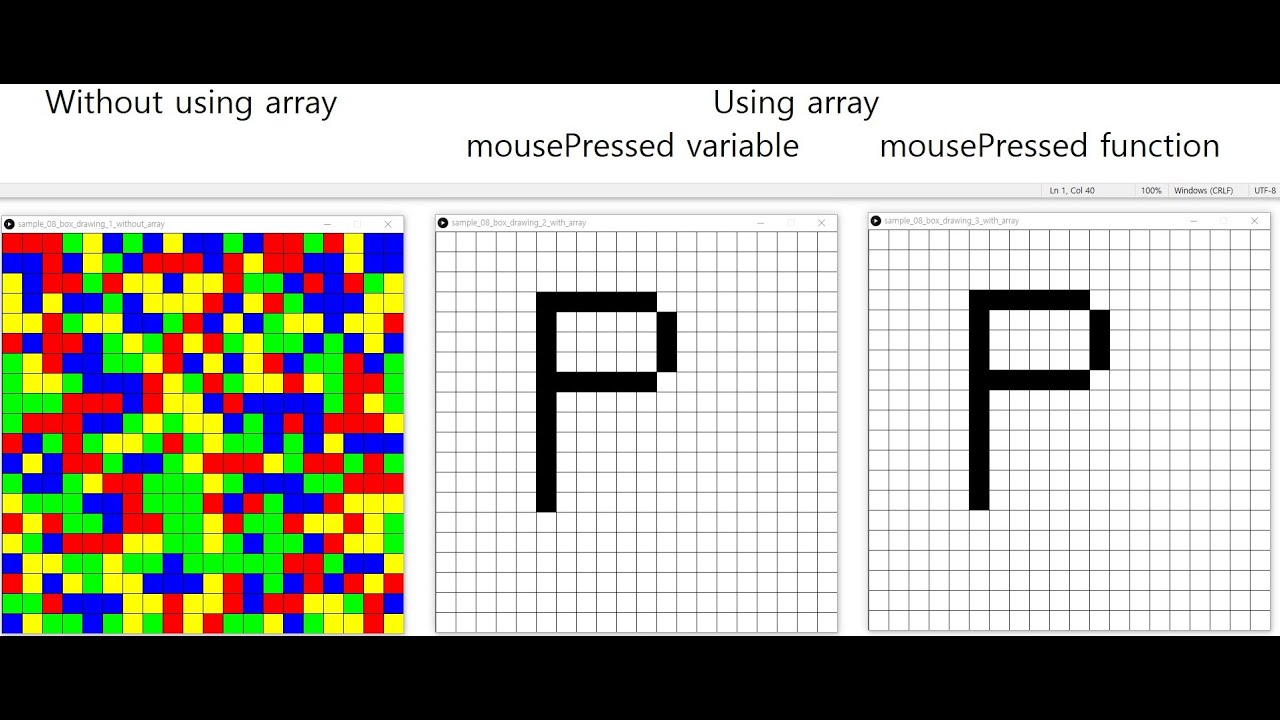 Processing Level 2 08 Array Drawing Rectangles Mousepressed Variable