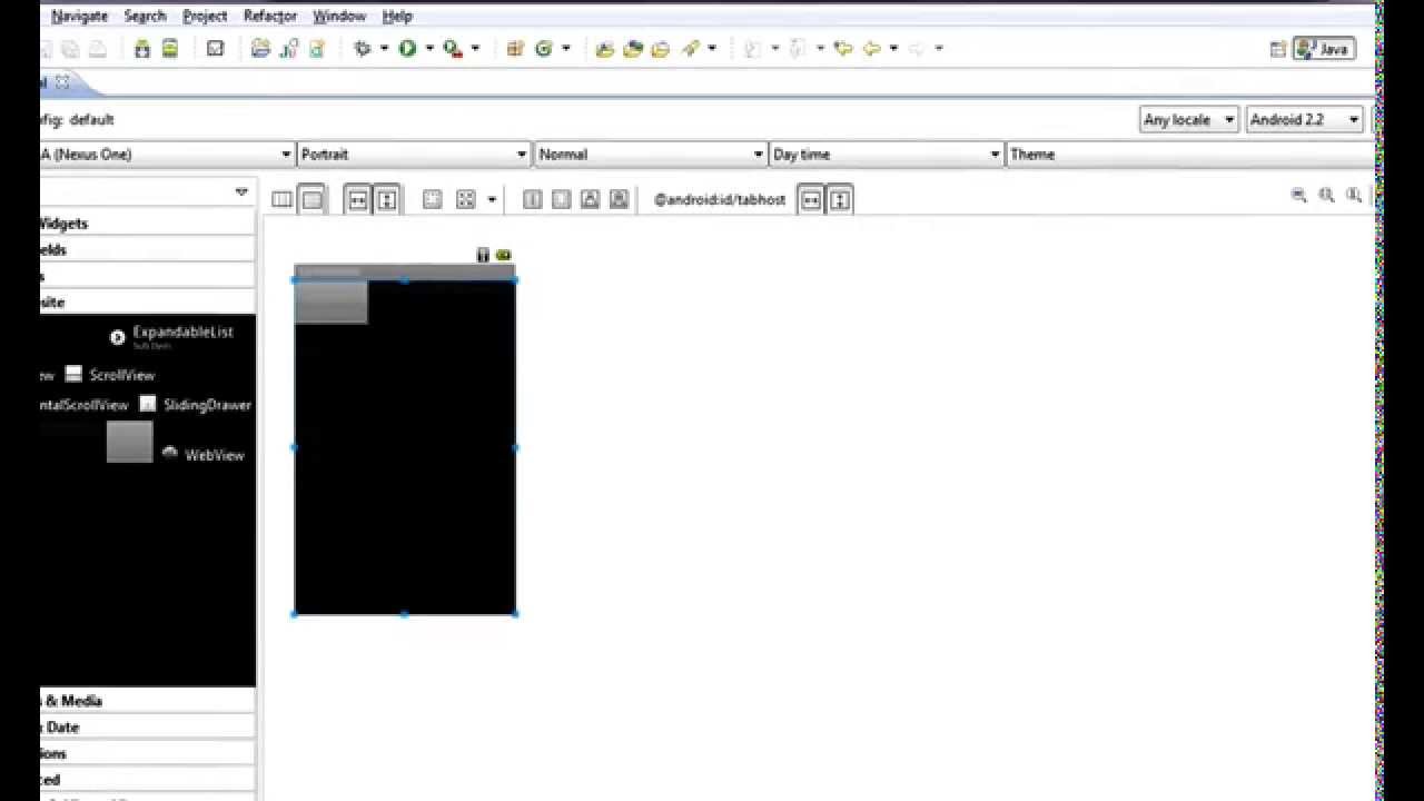 Android Tutorial Working With Tabhost Youtube