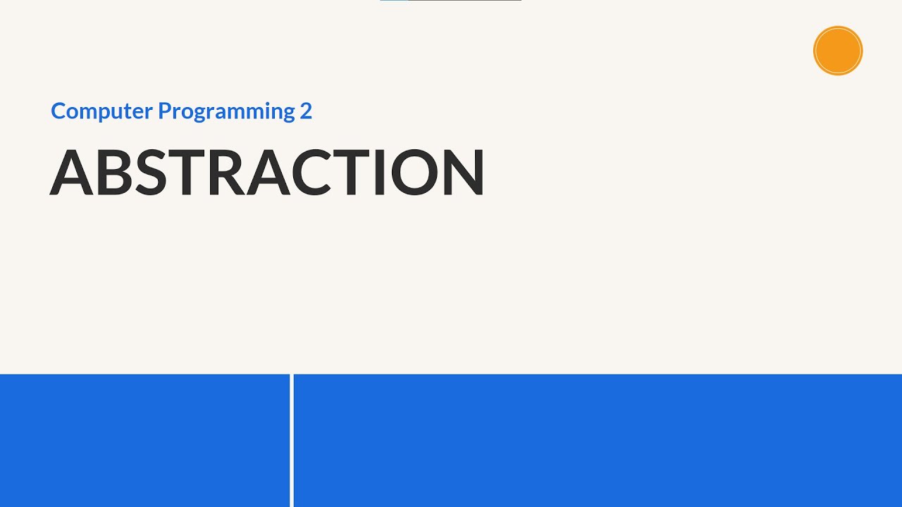 Java Oop Abstraction Tagalog Youtube