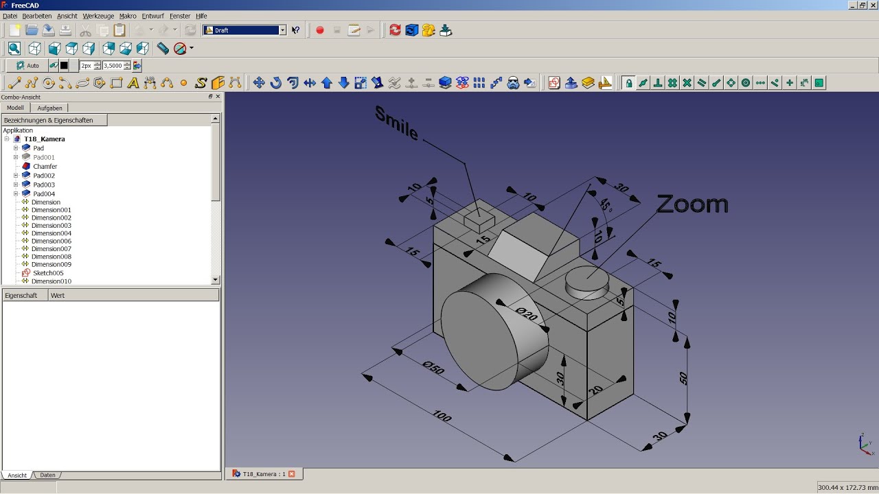Freecad Tutorial 18 Kamera Youtube