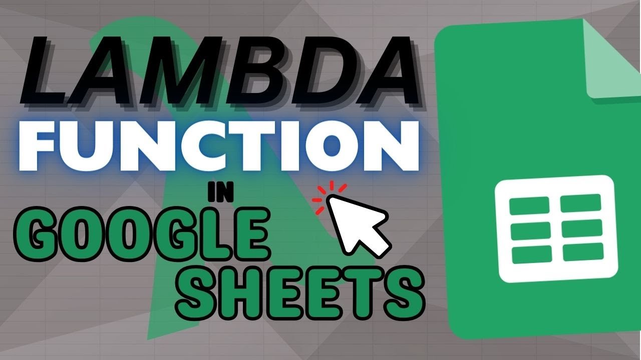 How To Use Lambda Function In Google Sheets Bycol Byrow Youtube