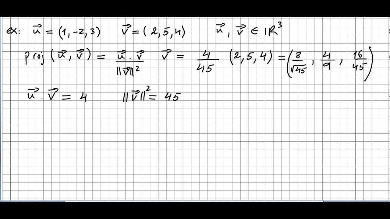 Linear Algebra 38 Vector Projection Examples Youtube