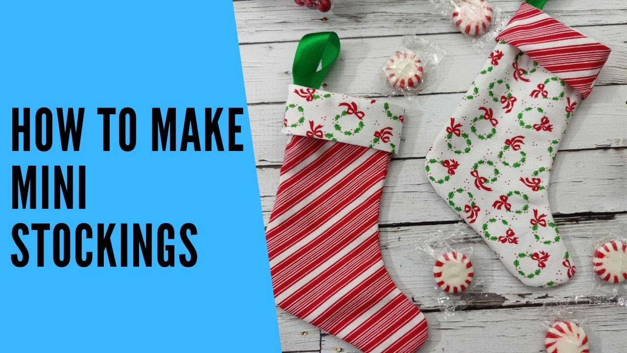 How To Sew A Mini Christmas Stocking Free Pattern Youtube