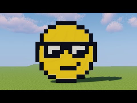 Building A Smiley Face With Sunglasses Emoji In Minecraft Youtube