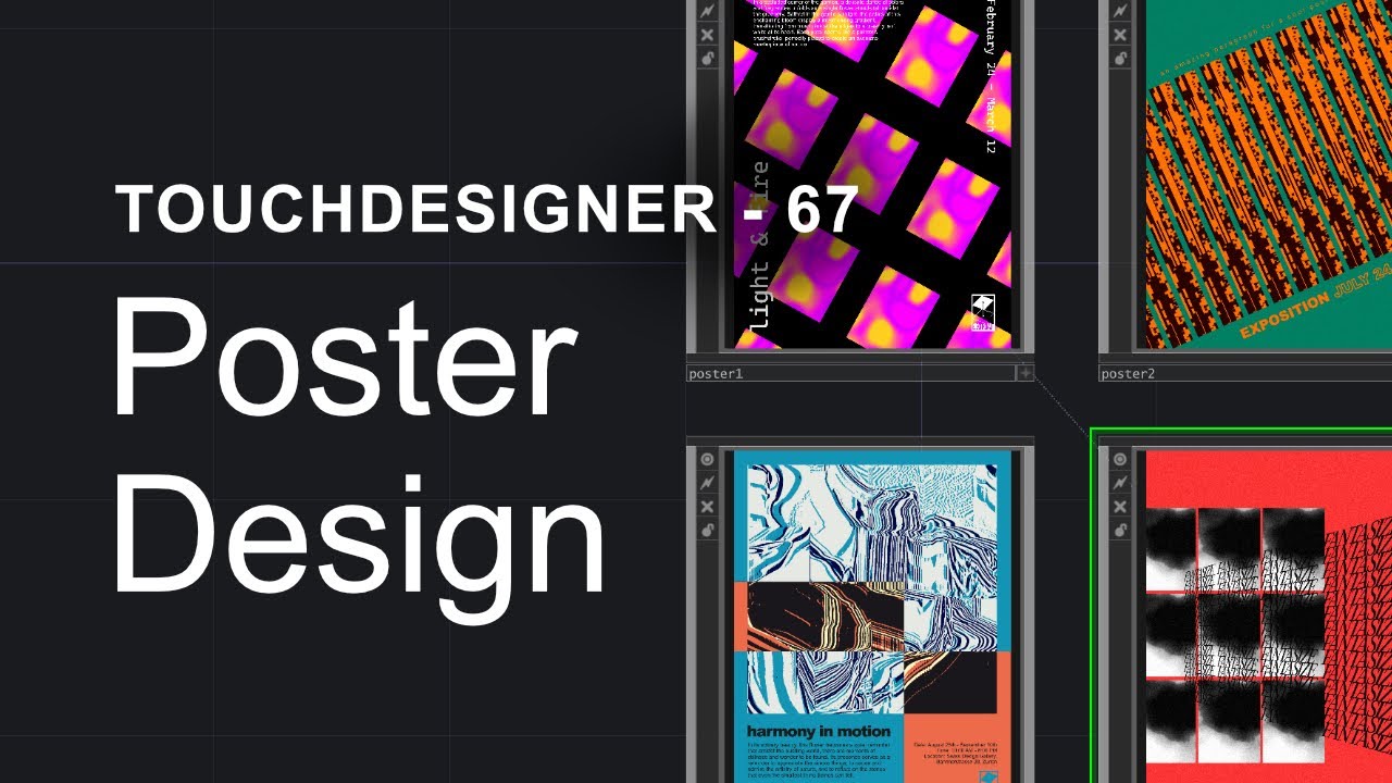 Poster Design With Free Tox Touchdesigner Tutorial 67 Youtube