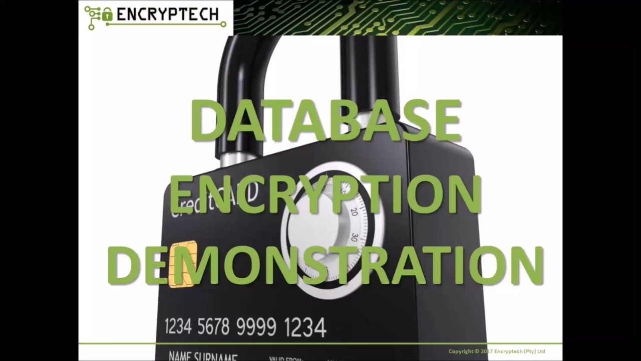 Database Encryption Demonstration Youtube