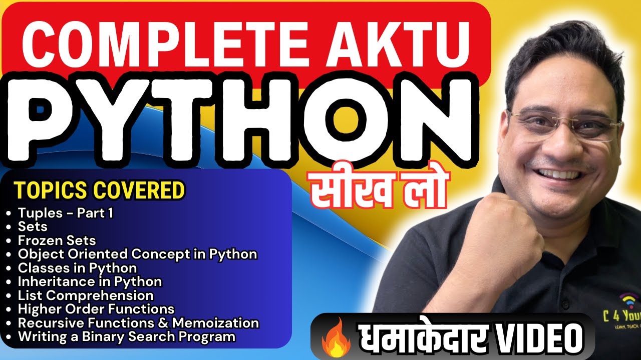 Aktu Python Zero2hero Part 3 Youtube