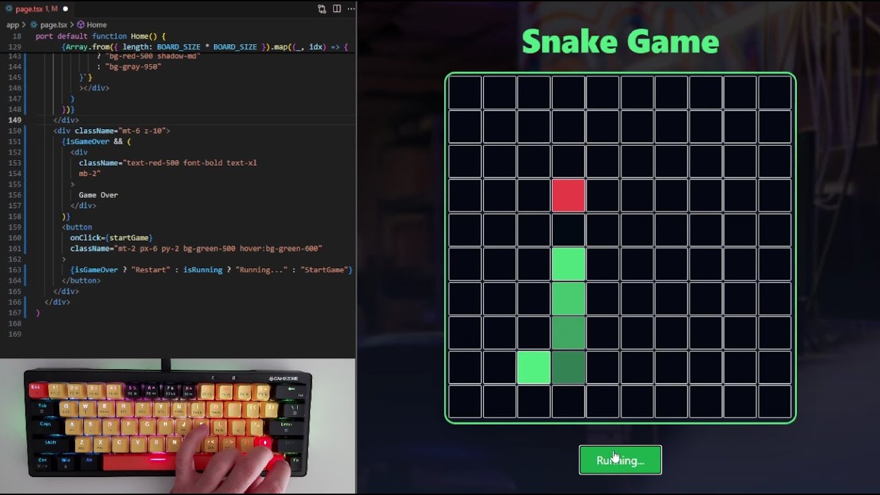 Asmr Programming Coding A Snake Game No Talking Youtube