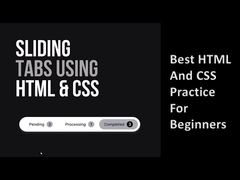 Create Sliding Tabs Using Html And Css A1 Code And Tech Youtube