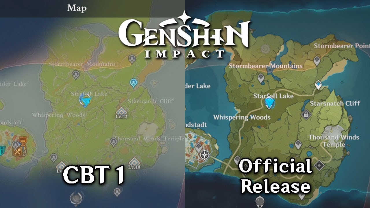 Cbt 1 Vs Official Release Comparison Interface And Cutscene Genshin