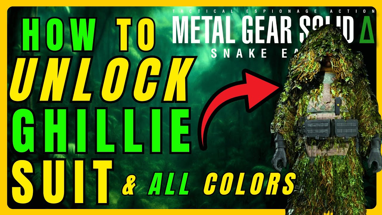 How To Unlock Ghillie Suit All Colors Metal Gear Solid 3 Delta