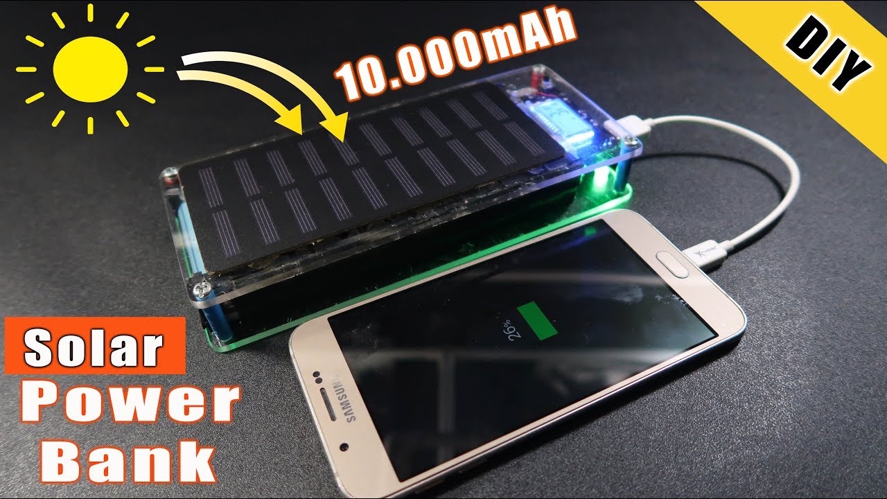 How To Make A Solar Power Bank Charger For Mobile Youtube