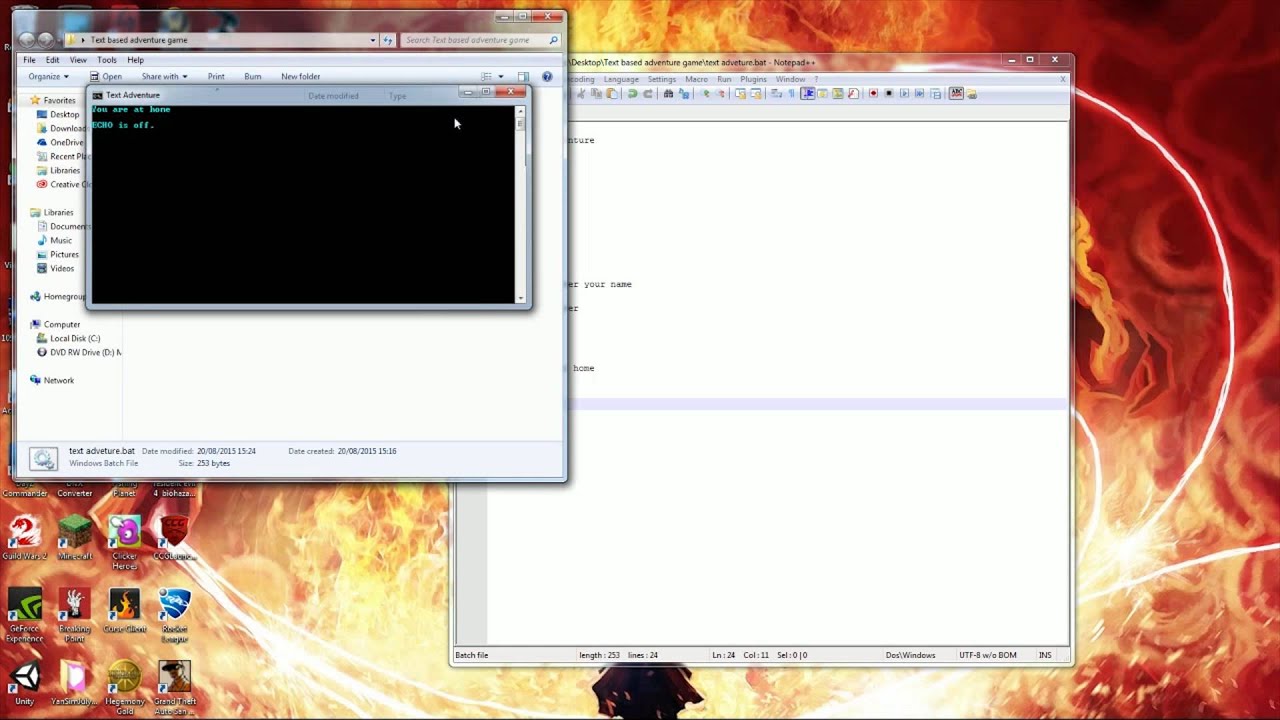 Creating A Text Based Adventure Game Part 1 Youtube