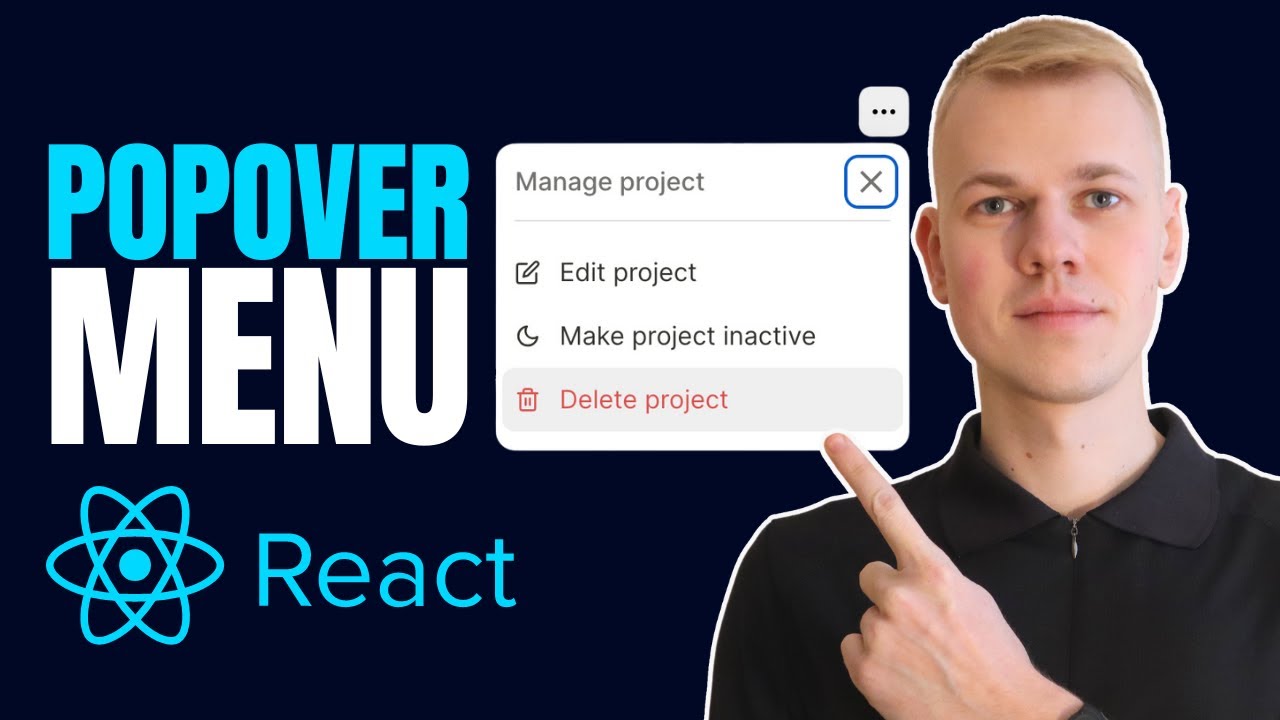 How To Make Popover Menu React Component With Floating Ui Youtube
