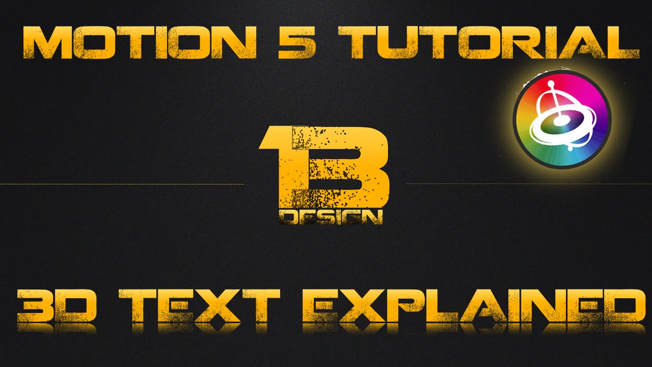 Apple Motion Tutorial 3d Text Explained Youtube