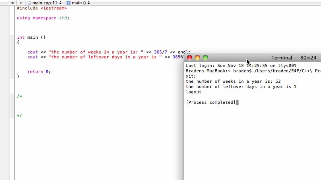 Integer Division And Remainders Using The Modulus Operator C