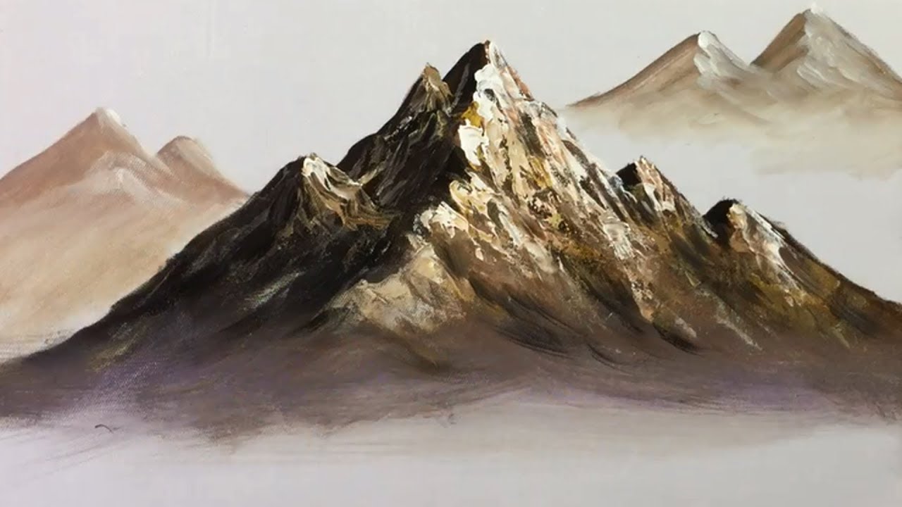 How To Draw Mountains With Acrylic Paint