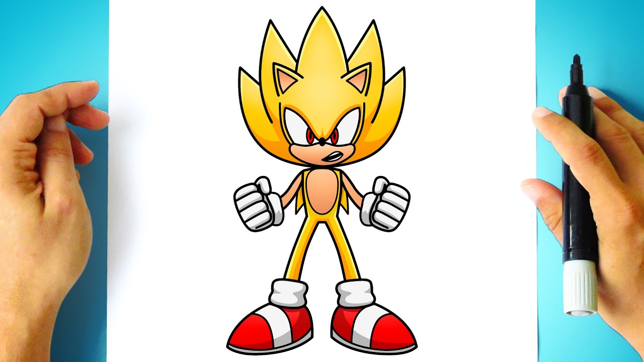 How To Draw Modern Super Sonic Sonic The Hedgehog Youtube