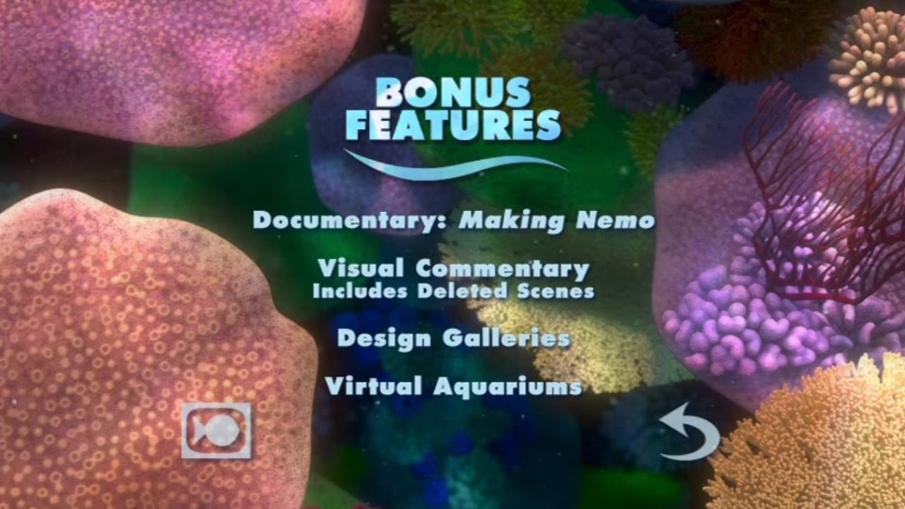 Finding Nemo Dvd Menu Walkthrough Disc 1 Youtube