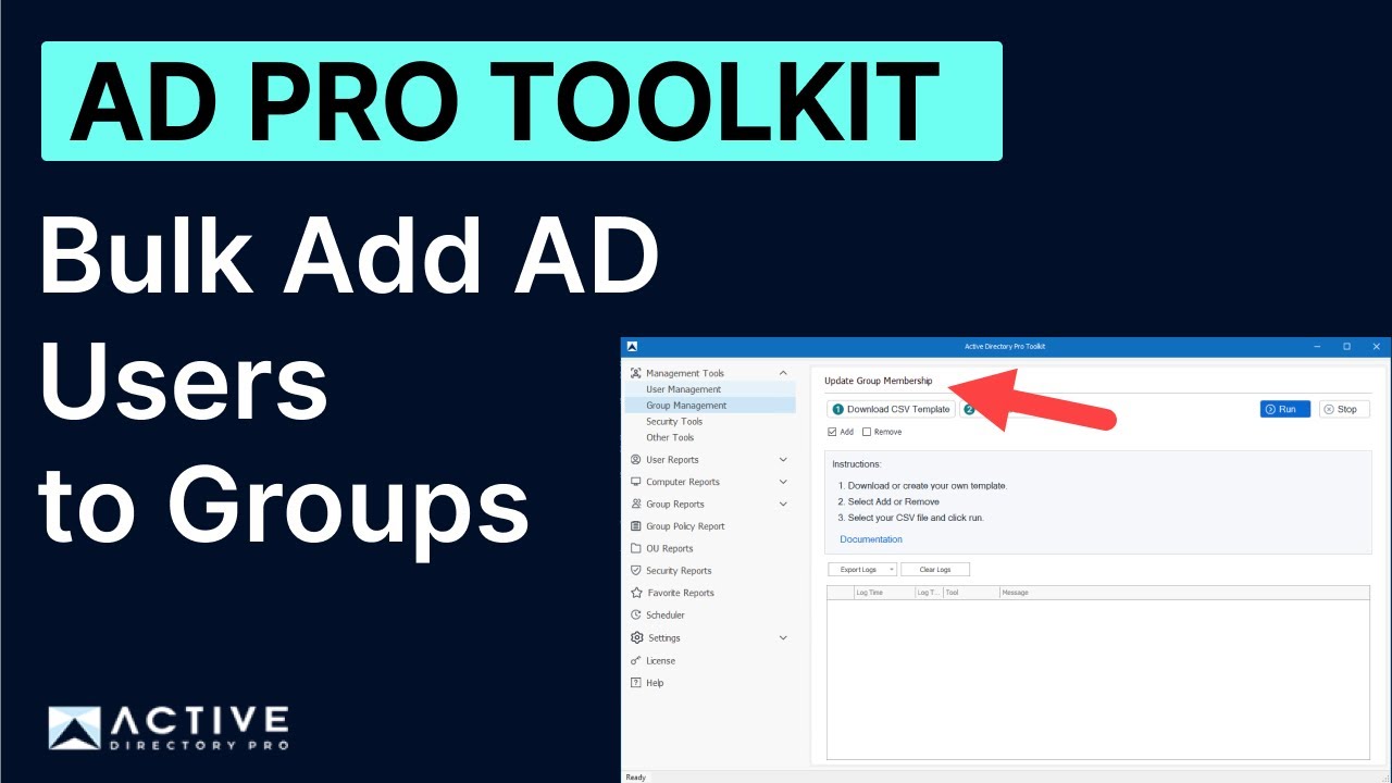 Bulk Add Or Remove Users To Ad Groups With Ad Pro Toolkit Youtube