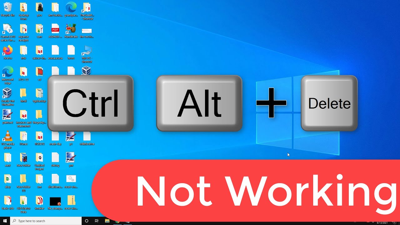 Ctrl Alt Del Not Working On Windows 10 Fix Youtube