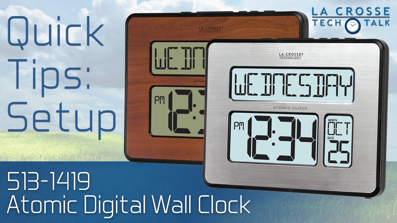 Digital Atomic Wall Clock Setup Instructions Youtube