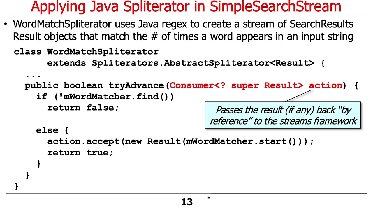 Java Streams Applying Spliterator Youtube