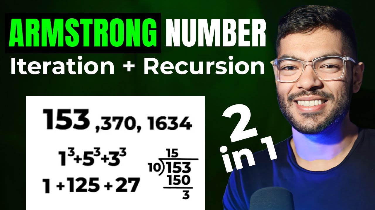 Armstrong Number Using Iteration Recursion Isc Java Program Blue J
