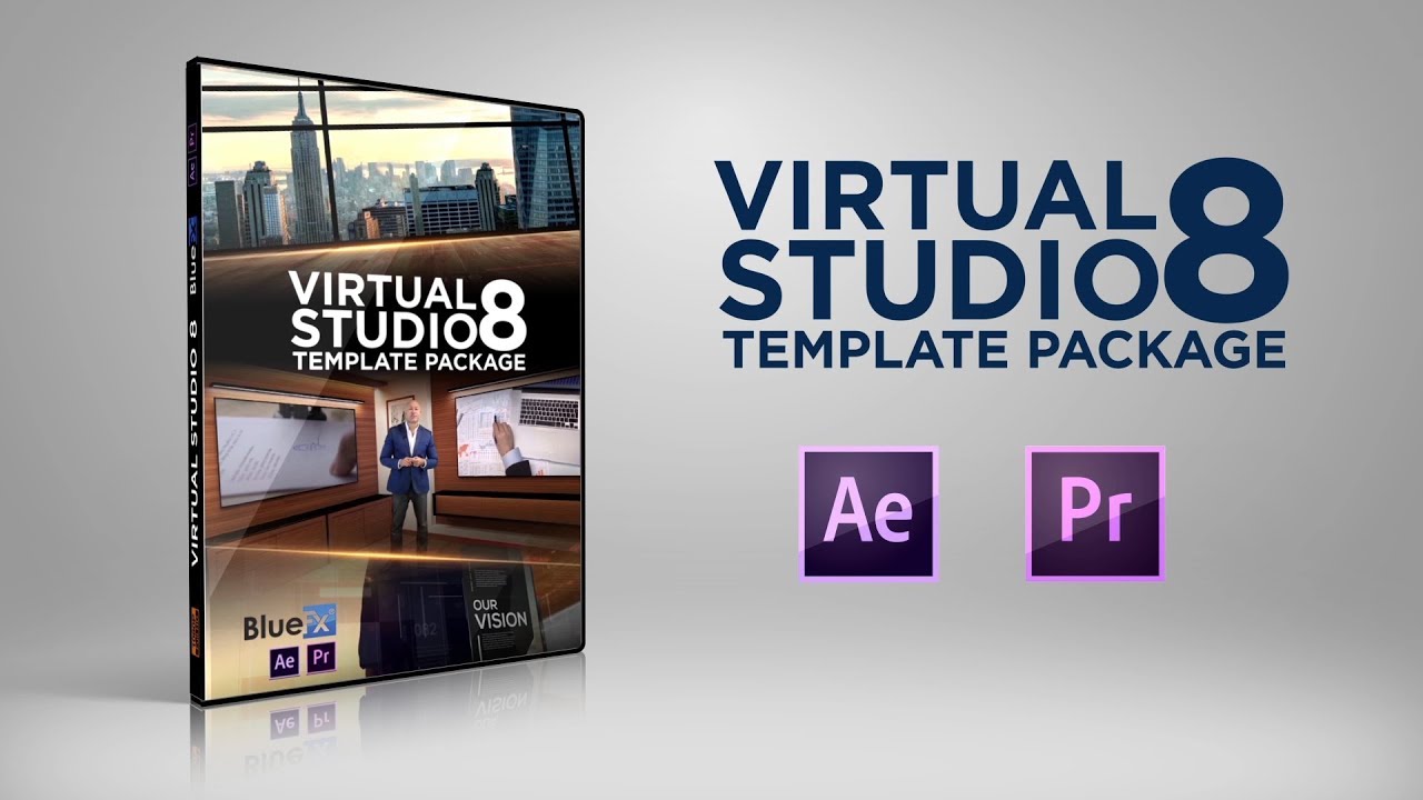 After Effects Premiere Pro Template Virtual Studio 8 Bluefx Youtube