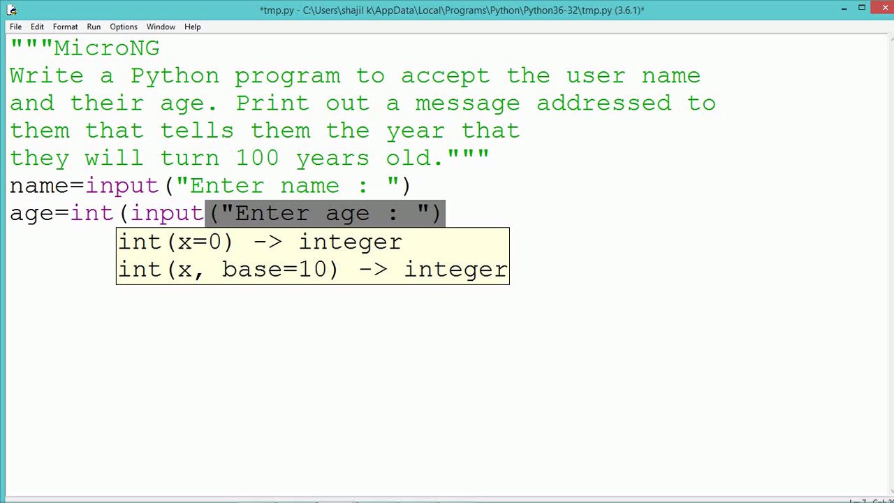 Python Program Date Object Youtube