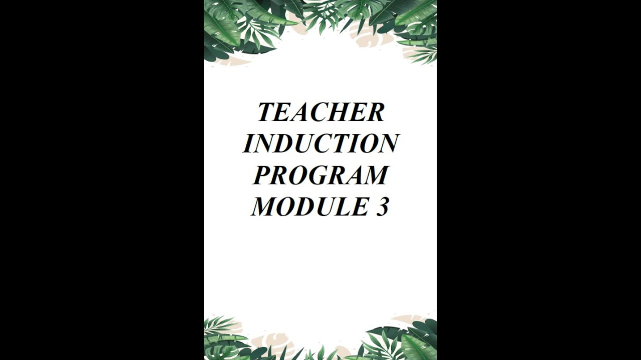 2022 And 2021 Teacher Induction Program Tip Module 3 Answer Key Youtube
