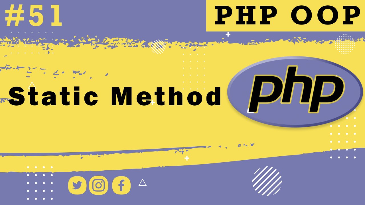 Static Method In Php Hindi Youtube