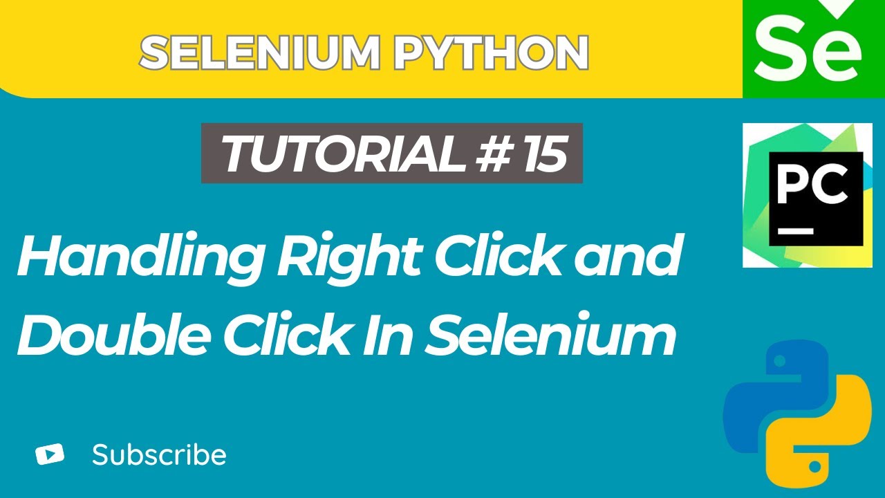 Selenium Webdriver With Python Tutorial 15 How To Perform Double