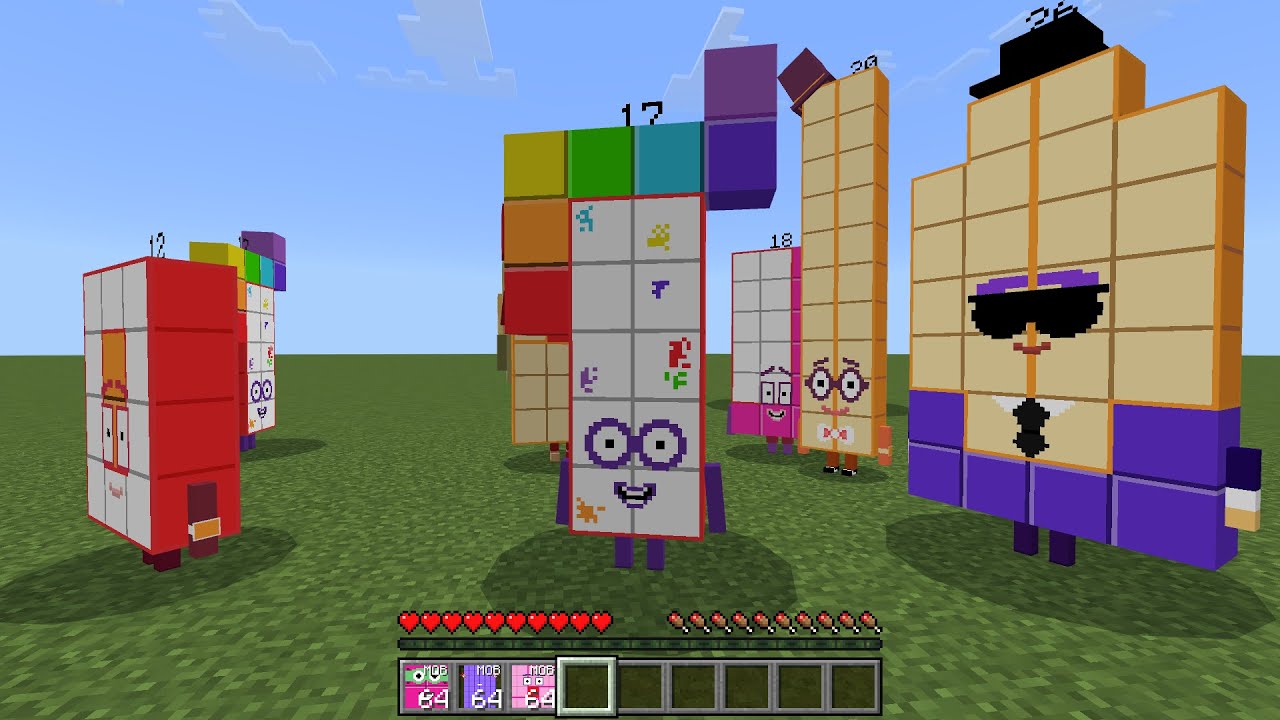 Numberblocks Addon In Minecraft Pe Youtube