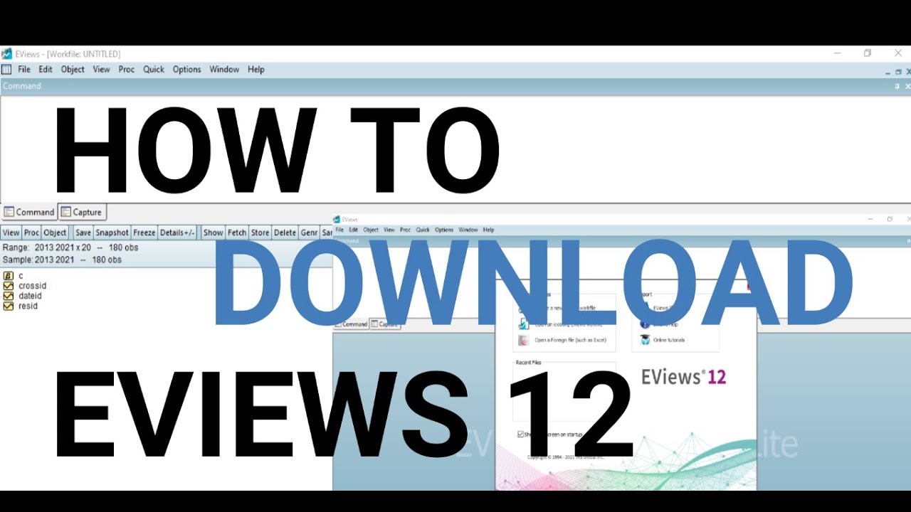 Tutorial Download Eviews 12 For Free Youtube