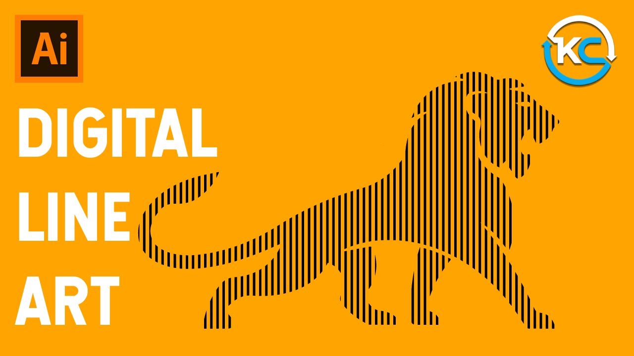 Digital Line Art Effect Adobe Illustrator Tutorial Youtube