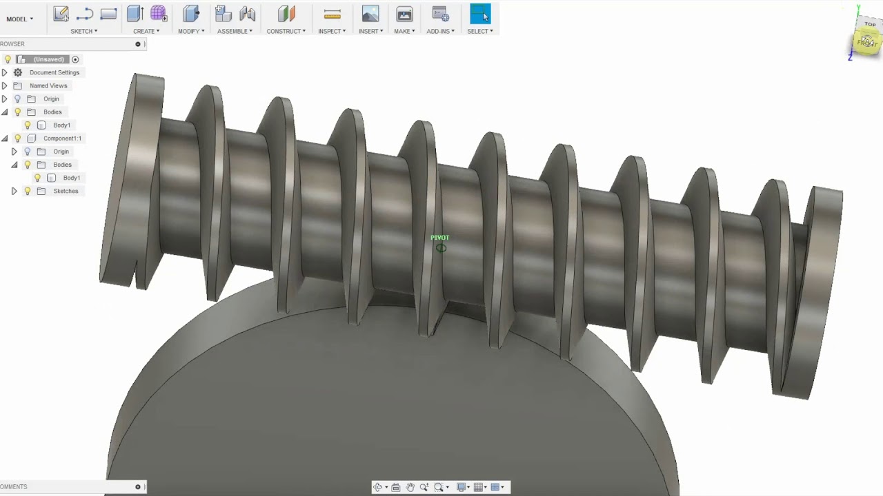 3d Models Worm Gear Youtube