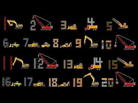 Vehicles Counting Collection Construction Counting To 20 Count To