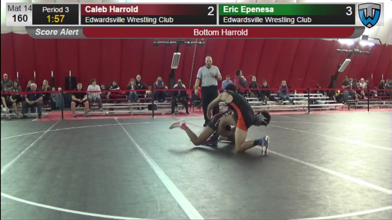 160 Caleb Harrold Edwardsville Wrestling Club Vs Eric Epenesa