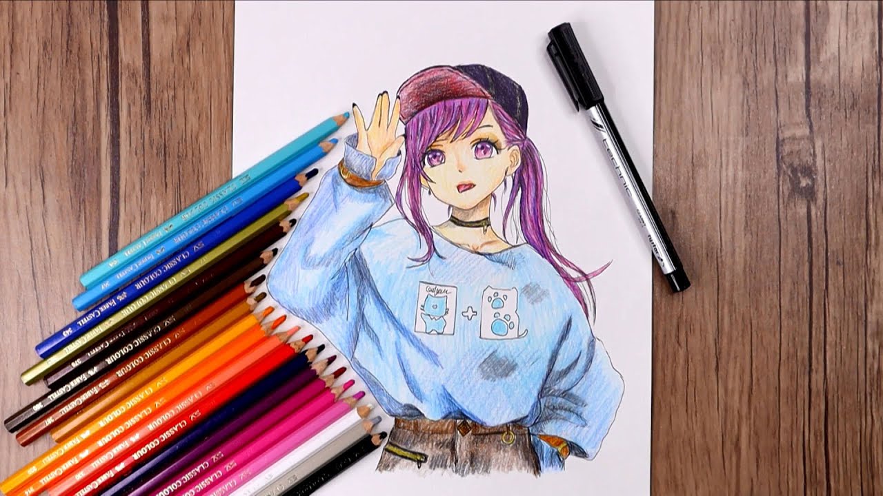 Easy Anime To Draw With Color