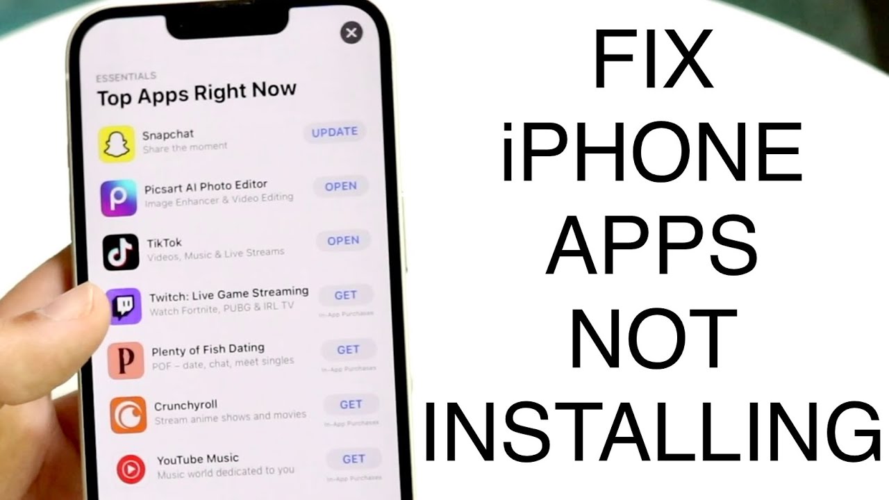 How To Fix Iphone Apps Not Installing 2023 Youtube