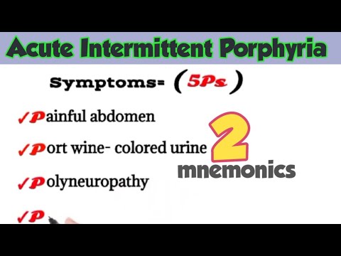 Acute Intermittent Porphyria Porphyria Mnemonics Medical