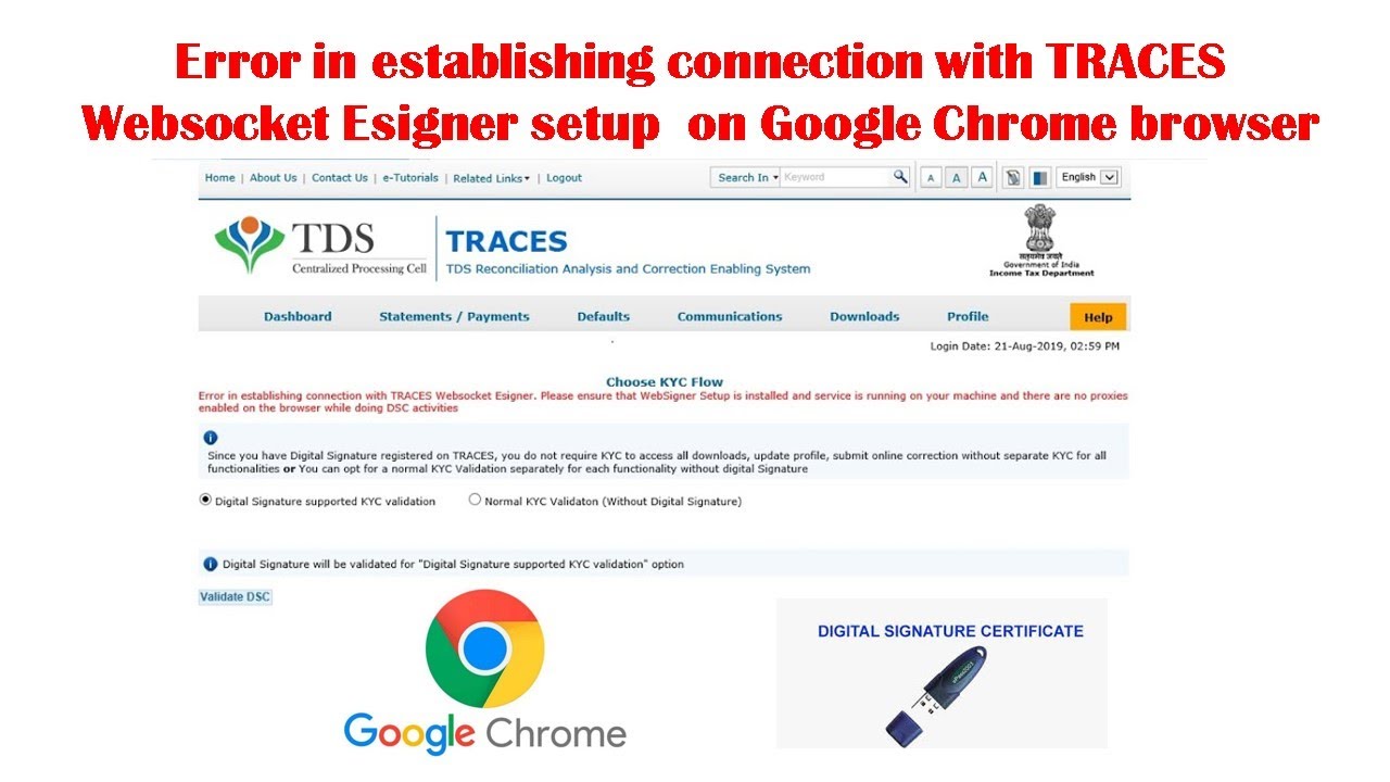 Error In Establishing Connection With Traces Websocket Esigner Setup On