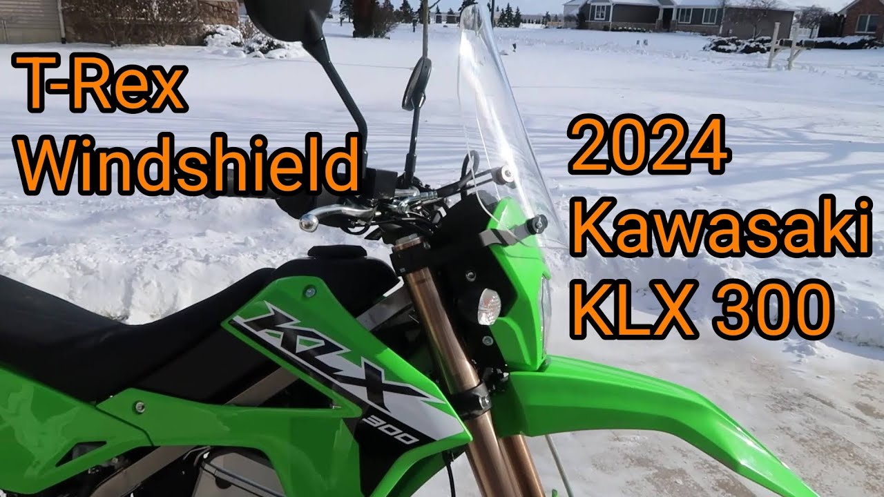 Installing The T Rex Large Windshield On My 2024 Klx 300 Youtube