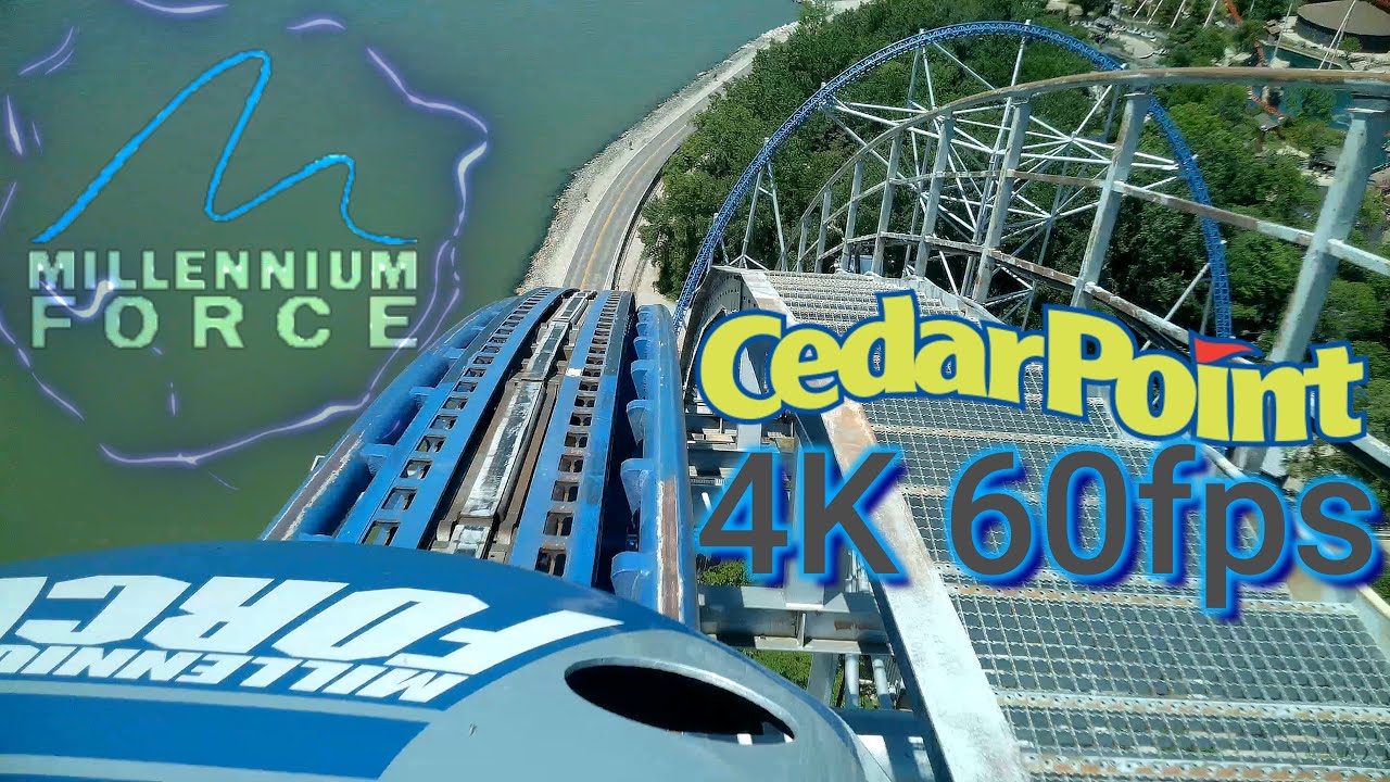 Millennium Force Front Row Pov Cedar Point 4k 60fps 6 28 2022 Youtube