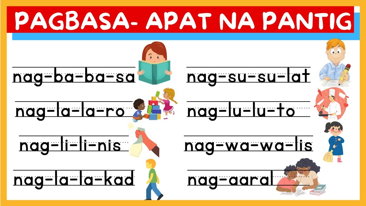 Pagsasanay Bumasa Ng Mga Salitang May Apat Na Pantig Part 6 Hakbang Sa ...