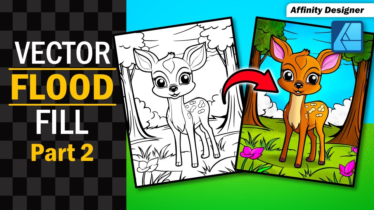 Vector Flood Fill Tool Part 2 Tutorial For Affinity Designer Youtube