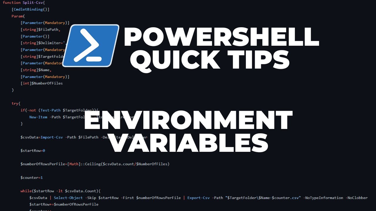 Powershell Quick Tips Environment Variables Youtube