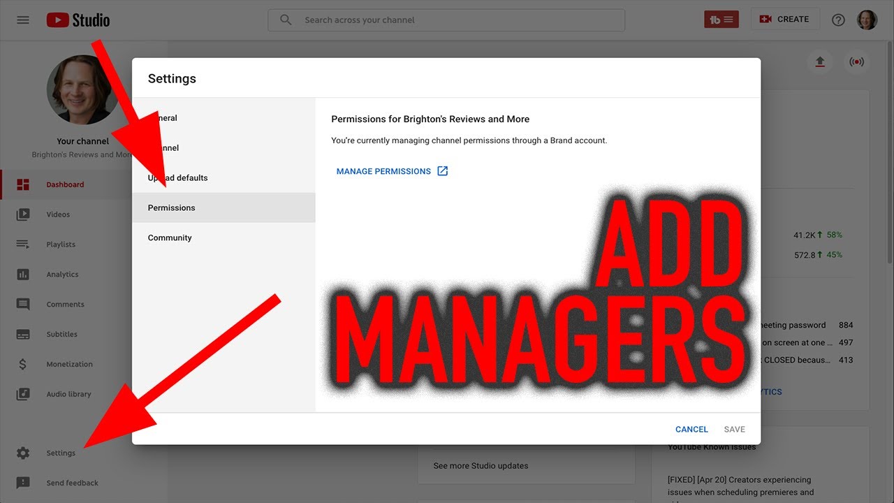 Add Youtube Manager For Personal Channels Youtube